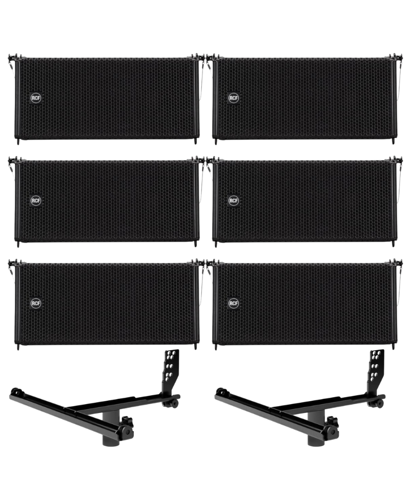 RCF - Set HDL 6A x6 + 2 Pole Mount